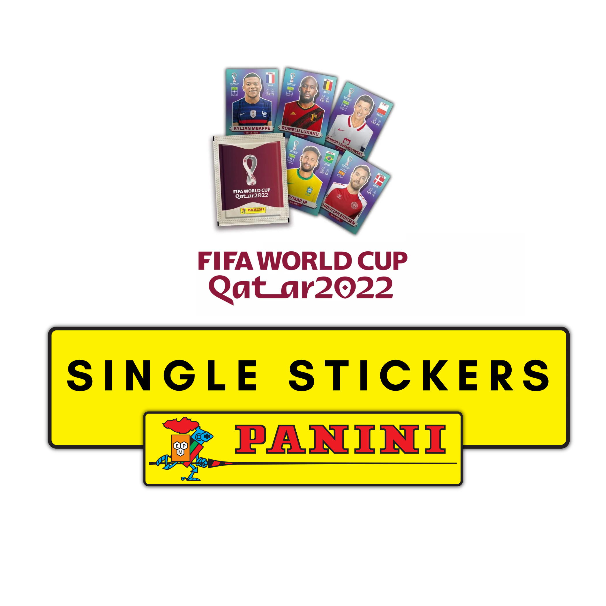 Qatar Single Stickers Blue 2022