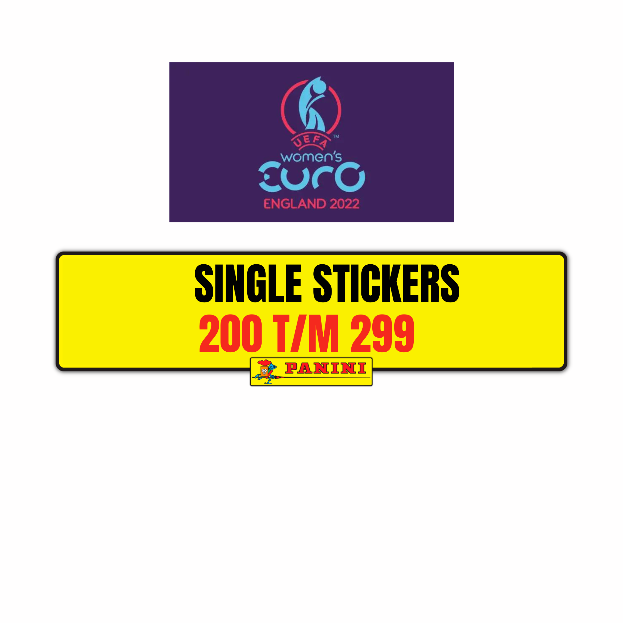 UEFA WOMEN'S EURO 2022 ENGLAND PANINI 200 T/M 299